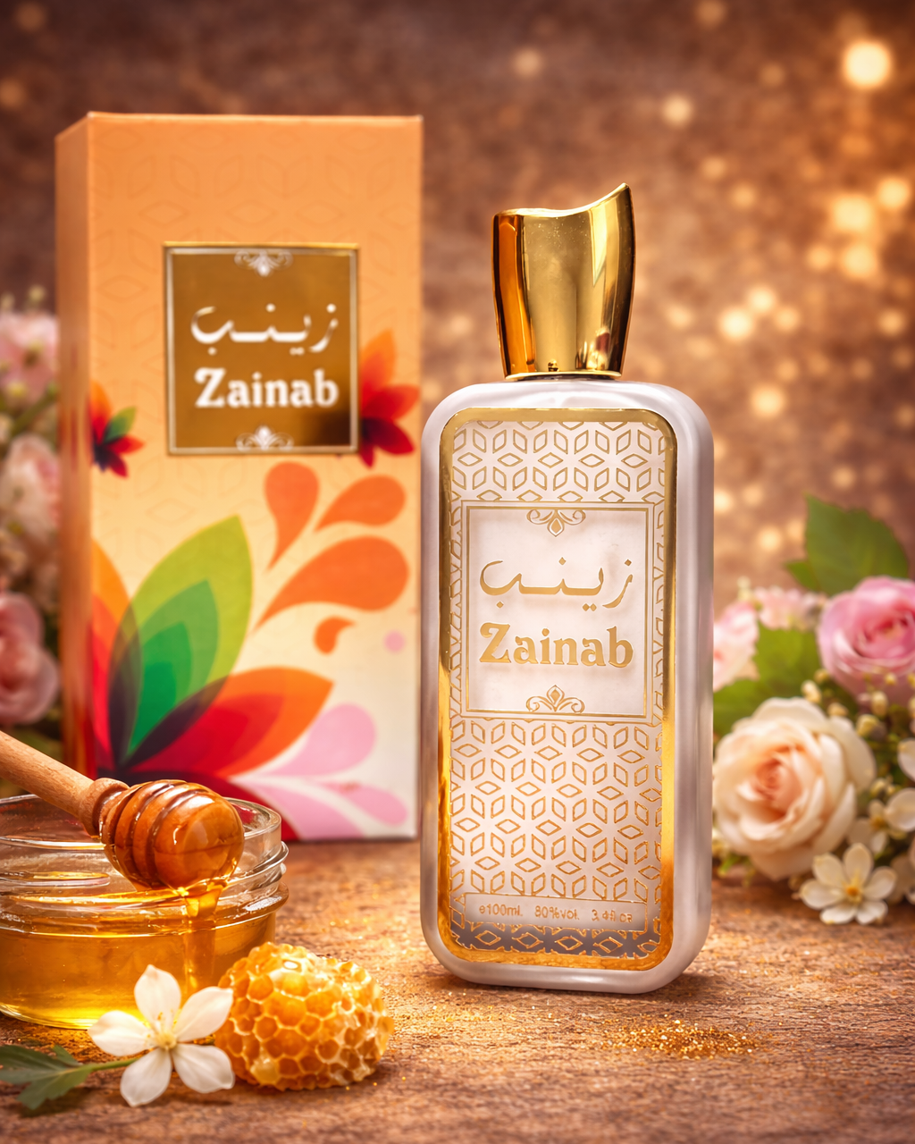 Zainab Water Perfume – Floral Musk, Vanilla & Honey | Alcohol-Free Hyd ...